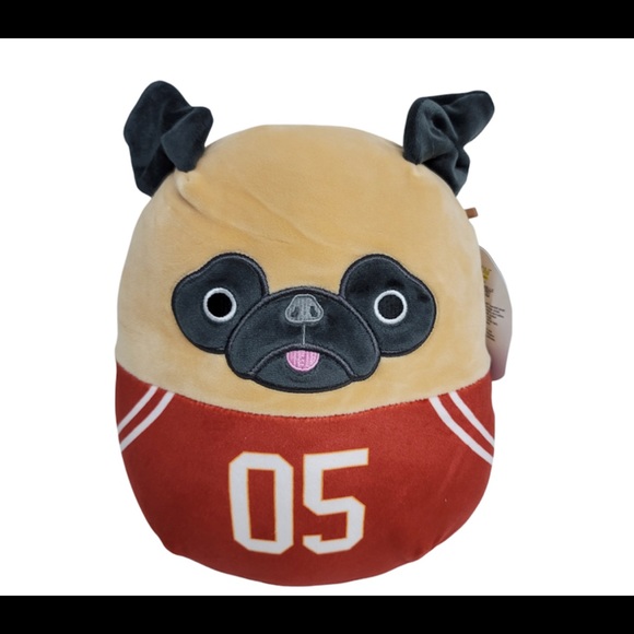 Squishmallows | Other | Squishmallow 8 Inch Prince The Pug Football ...